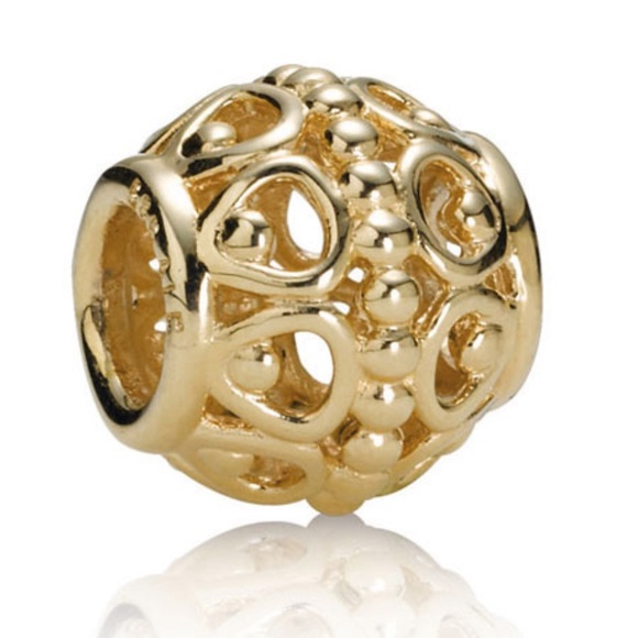 Pandora | Jewelry | Hp Pandora Gilded Cage 4k Solid Gold Charm | Poshmark